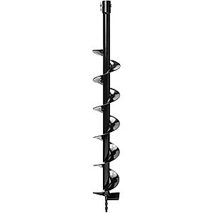 Biltek Auger Post Hole Digger Bits 4" x 32" Deep Professional Fence Holes 3/4" Shaft - Perfect for Quickly Digging Holes to Install Fence Posts, Decks, Planting Trees, Shrubs, Ice Fishing, and More!