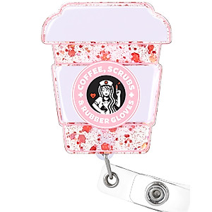 Badge Reel Holder Retractable with ID Clip for Nurse Nursing Name Tag Card Cute Funny Nursing Student Doctor RN Medical Assistant Work Office Alligator Clip,Gifts for Nurses