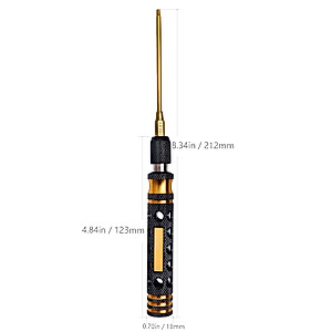 Hobbypark 6 in 1 RC Hex Driver Screwdriver Set 1.5mm 2.0mm 2.5mm 3.0mm & Hex Nut Driver & Phillips Bit and Wheel Wrench for RC Car Hobby Tool Kit