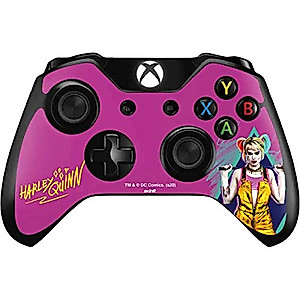 Skinit Decal Gaming Skin Compatible with Xbox One Controller - Officially Licensed Warner Bros Fierce Harley Quinn Design