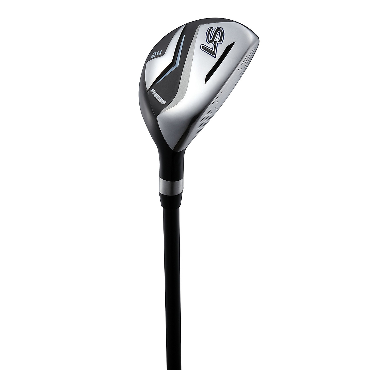 Precise S7 Tall Men’s (6'1" to 6'4") Right Handed Complete Golf Club Set Include 460cc Driver, 3 Wood, 5 Wood, 24* Hybrid, 5-9 PW Irons, Sand Wedge, Putter, Deluxe Stand Bag & 4 Headcovers, Black/Blue