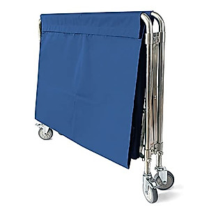 Collapsible X Rolling Laundry Cart ,Commercial Industrial Home Laundry Hampers with Wheels,Foldable Large Laundry Basket with stainless steel frame and removable oxford bag ,260 Lbs Load