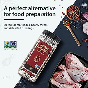 Soeos Rainbow Peppercorns, 8oz (Pack of 1), Non-GMO, Kosher, Packed to Keep Peppers Fresh, Peppercorn for Grinder Refill, Whole Peppercorns