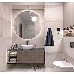 Towel Hooks for Bathrooms, Matte Black Towel Hook for Kitchen Bathroom, SUS304 Stainless Steel Coat Hook, Square Heavy Duty Holder Robe Hooks for Hanging Towels, Coats, sponges, Wall Mount, 4 Pack