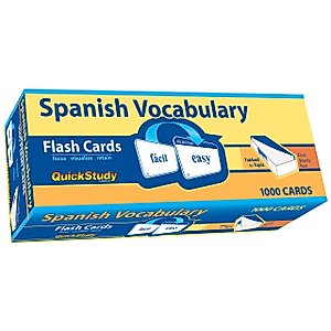 Spanish Vocabulary QuickStudy Laminated Reference Guide (QuickStudy Academic)
