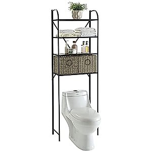 4D Concepts Windsor Space Saver with Baskets, Slate and Weave