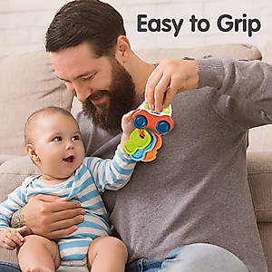 Baby Musical Toys 0-6 Months Rattle and Sing Toys 9-12 Months Baby Car Keychain Light up Teething Toy Infant Musical Toys for Babies 6-12 Months Newborn Music Sensory Toy Birthday Easter Baby Gifts