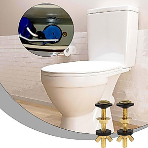 2Pcs Toliet Bolts Universal Toilet Bolts Kit ，Toilet Tank Bolts， Heavy Duty Bolts with Rubber,Stainless Steal Washers and Wing Nuts,Toilet Tank Bolts and Rubber Gaskets