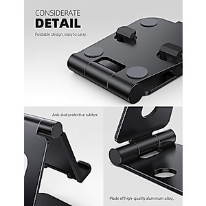 Lamicall Adjustable Phone Tablet Stand, Playstand for Switch, Foldable Desk Holder Dock, Compatible with iPad Mini, 9.7'' iPad Pro Air, Phone 12 Mini 11 Pro Xs Xs Max Xr X 8 7 6 6s Plus SE (4-10'')
