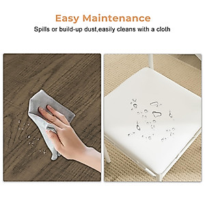 VINGLI 3 Piece Round Dining Set,29.5" Small Dining Table Set for 2,Round Kitchen Table with 2 Chairs Set for Small Space/Dining Room/Apartment,Upholstered Chairs,Metal Frame,Storage Shelf (White)