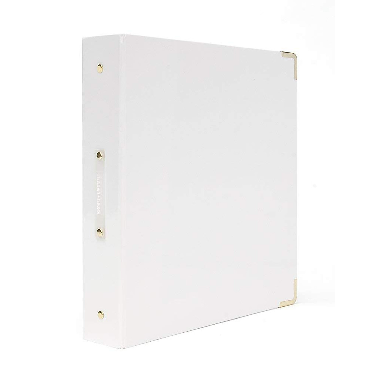 russell+hazel White Patent Signature 3-Ring Binder (36917)