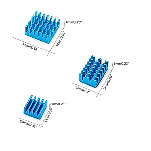 Raspberry Pi 4b Heatsink, Raspberry Pi Heatsink Aluminum Heatsink with Thermal Conductive Adhesive Tape for Raspberry Pi 4 Model B
