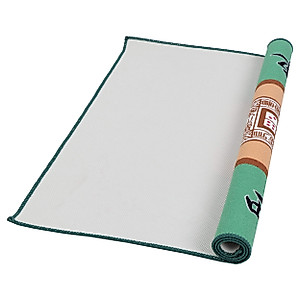 Jigitz Green Game Mat with Case - Classic Chinese Mahjong Table Mat - 30.8 x 30.8in Felt Table Cover Mahjong Mat