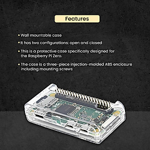 SB Premium Clear Case for Raspberry Pi Zero and Raspberry Pi Zero W Open Closed 2 in 1 Access to All Ports