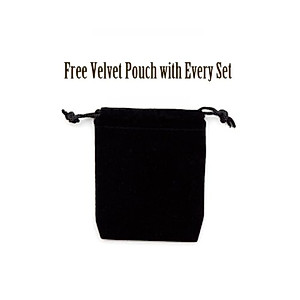 7 Die Polyhedral Dice Set - Smoke (Black Pearl) with Velvet Pouch by Wiz Dice