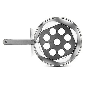 LIVIVO Banquet Charcoal Chimney Starter With Wooden Safety Handle - Quick Start Barbecue Lightning Kit Camping Grilling BBQ - Galvanised Iron Sheet Finish - Heavy Duty