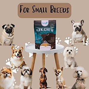 Furry Fam | Yak Cheese Himalayan Dog Chews - Dog Treats for Small Breed - Yak Chews Long Lasting - Dental Chews for Dog - Healthy Dog Treats (Small - 3 Sticks)