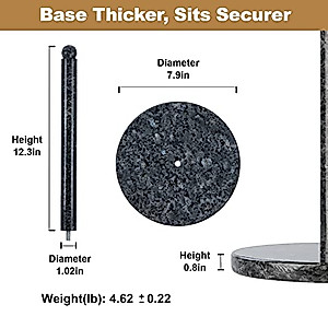 Koville Luxury Norwegian Granite Paper Towel Holder Countertop, Stone Rod Paper Towel Holder Stand for Kitchen Organization/Storage, Fit for Standard or Jumbo-Sized Rolls(Blue Pearl)