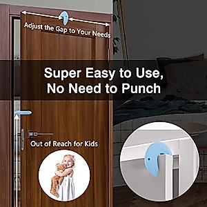 Roeoi Silicone Finger Pinch Guard (4 Pack). Baby Proof Door Pinch Guard and Door Slam Stopper.(Blue)