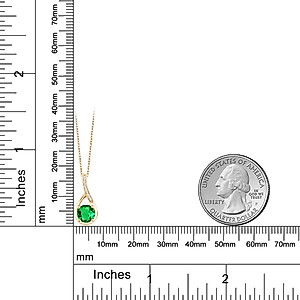 Gem Stone King 925 Sterling Silver 6MM Round Gemstone Birthstone and White Diamond Necklace | Infinity Pendant Necklace for Women | With 18 Inch Chain