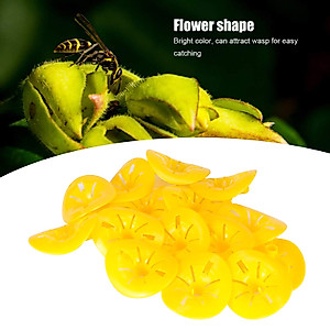 Mwrode 30Pcs Hornets Traps Bee Traps in Flower Shaped Reusable Bee Catcher Funnel Garden Beekeeping Accessory Tools Wasp Funnel