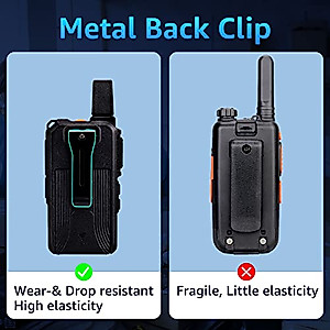Retevis RT19 Ultra-Slim Two Way Radios,Portable FRS Walkie Talkies Adults with Earpiece,Rechargeable 1300mAh Battery,Metal Clip,for School Security Retail Healthcare(10 Pack)