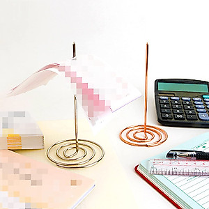 lasenersm 2 Pieces Bill Fork Receipt Holder Fork Invoice Holder Check Bill Fork Receipt Note Spike Stick Memo Clip Invoice Bill Holders Receipts Check Bill Fork Straight Rod Paper Holder, Silver