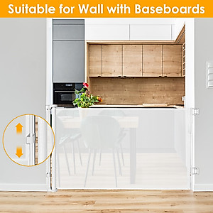 Retractable Baby Gates for Stairs 60” Wide Mesh Baby Gates for Doorways Retractable Dog Gate for Kid Child Gates for stairs Outdoor Baby Gate Toddler Gate for Stair Safety Doorway Baby Gate Deck Gates