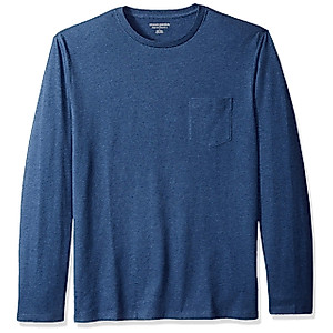 Amazon Essentials Men's Regular-Fit Long-Sleeve T-Shirt, Blue Heather, X-Large