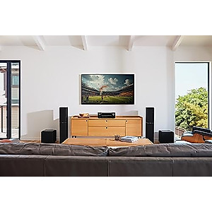 Denon AVR-X1800H 7.2 Channel AV Receiver (2023 Model) - 80W/Channel, Wireless Streaming via Built-in HEOS, WiFi, & Bluetooth, Supports Dolby Vision, HDR10+, Dynamic HDR, and Home Automation Systems