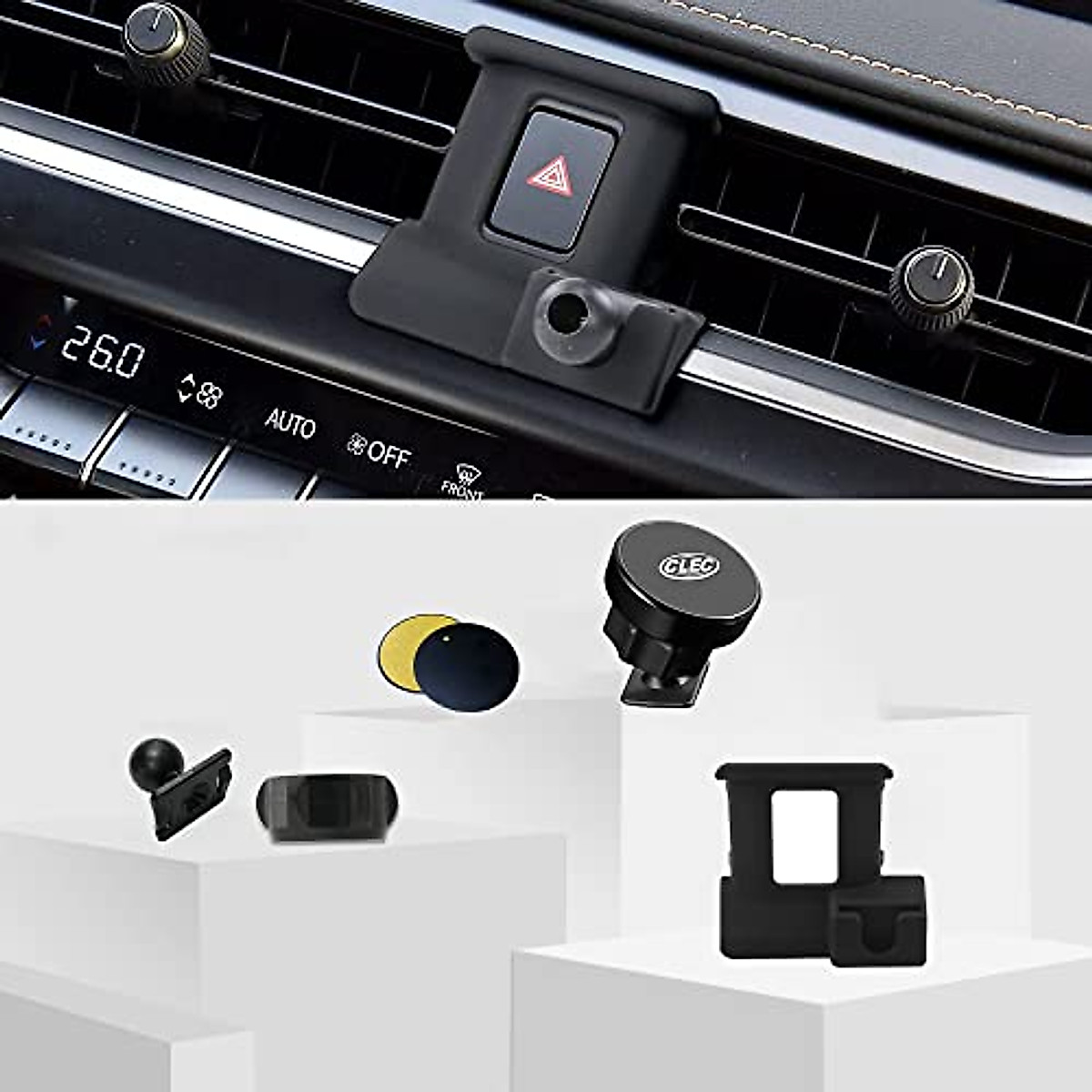 Zchan Car Phone Holder fit for Lexus UX,Air Vent Phone Mount fit for UX 2019-2021 Hybird,Custom fit Magnetic Phone Holder Compatible for All Phones