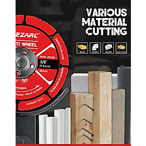 EZARC 3 Inch Cut Off Wheels, Carbide Cutting Disc, Angle Grinder Cutting Wheel for Wood, Wood with Nails, Laminate, Plastic, Plaster, 2 Pack