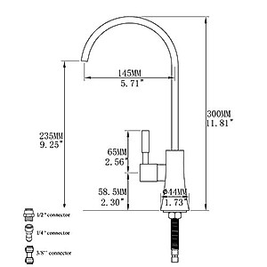 EKRTE Commercial Water Filtration Faucet Brass Drinking Water Purifier Faucet, Oil Rubbed Bronze Kitchen Bar Sink Drinking Water Purifier Faucet
