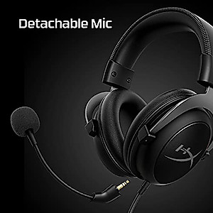 HyperX Cloud II - Gaming Headset, 7.1 Surround Sound, Memory Foam Ear Pads, Durable Aluminum Frame, Detachable Microphone, Works with PC, PS5, PS4, Xbox Series X|S, Xbox One – Red