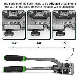 Antstone 1/4” 3/8” 1/2” O.D. Tubing Bender 3 in 1 Tube Bender 180° HVAC Copper Aluminum Tubes Bending Tool for Air Conditioning Refrigeration Repair