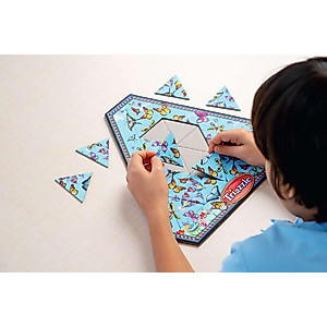 Think Fun Triazzle Picture-Matching Brainteaser - Engaging Brain Puzzle for Kids & Adults | Award-Winning Game | Enhances Memory & Problem-Solving Skills | Butterflies Edition