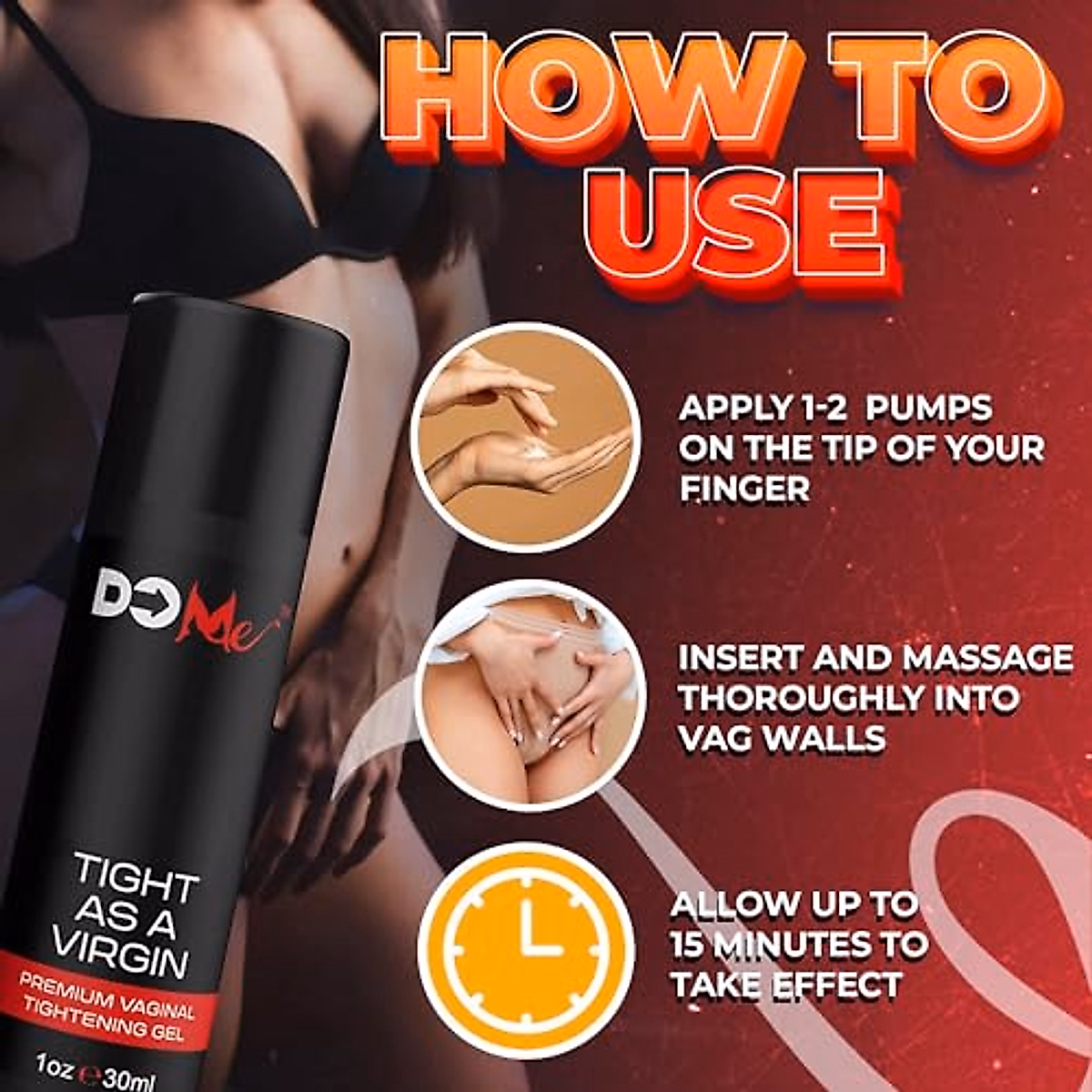 Do Me Tight As A Virgin - Premium Vaginal Tightening Gel - Advanced Vaginal Tightening Better Than Cream - All Natural Coochie Tightener - 1 oz