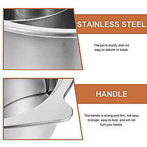 ERINGOGO Hot Pot with Divider, 9 Stainless Steel Shabu Shabu Pot Nonstick Stockpot, Dual Sided Soup Pot Saucepot, Chinese Yin Yang Hot Pot for Induction, Gas Stovetop