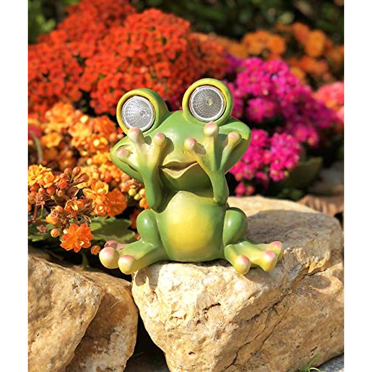 TIBLEN Solar Powered Frog Outdoor LED Garden Light Decor (See - NO)