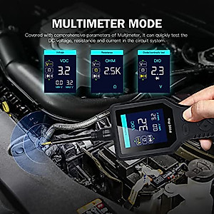 TopDiag P100 Pro Power Circuit Probe Kit, 9v-30v Automotive Circuit Tester 12V 24V AC DC Digital Voltage Tester, Multimeter Short Finder with Oscilloscope Component for Cars Truck