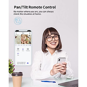 2.4/5G Wi-Fi Camera for Home Security Camera, Indoor Camera for Pets/Nanny, pet Camera with 2-Way Audio, Sound Detection, Night Vision, black