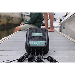 Battery Tender WaveCharge 12 AMP - 4 Bank Multibank Charger - 3 AMPs Per Bank - Selectable 12V / 6V - Smart and Switchable Multi Battery Charger and Maintainer - 022-1004-DL-WH