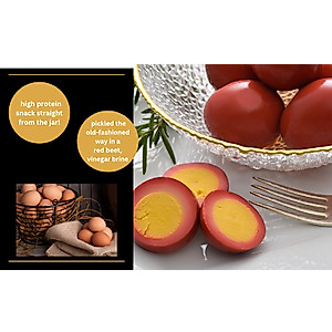 Amish Valley Products Pickled Eggs in Beet Juice Quart Glass Jar (1 Quart Jar - 32 oz)