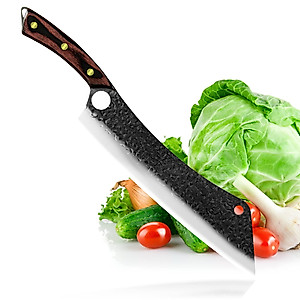 XYJ 12 Inch Extra Long Chef Knife Full Tang Razor Sharp Watermelon Slaughter Knives (Style3)