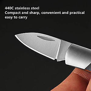 KUNSON Folding Knife, Mini Pocket Knife for Men and Women, Mini Keychain Knife for Cutting Rope, Paper, Boxes and Peeling Fruits, EDC Knife Small