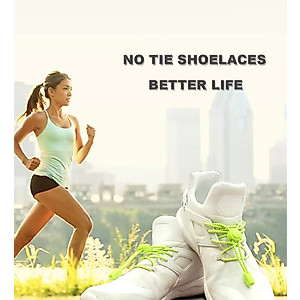 VESONNY Elastic No Tie Shoelaces - Reflective Shoe laces for Kids and Adults (white)