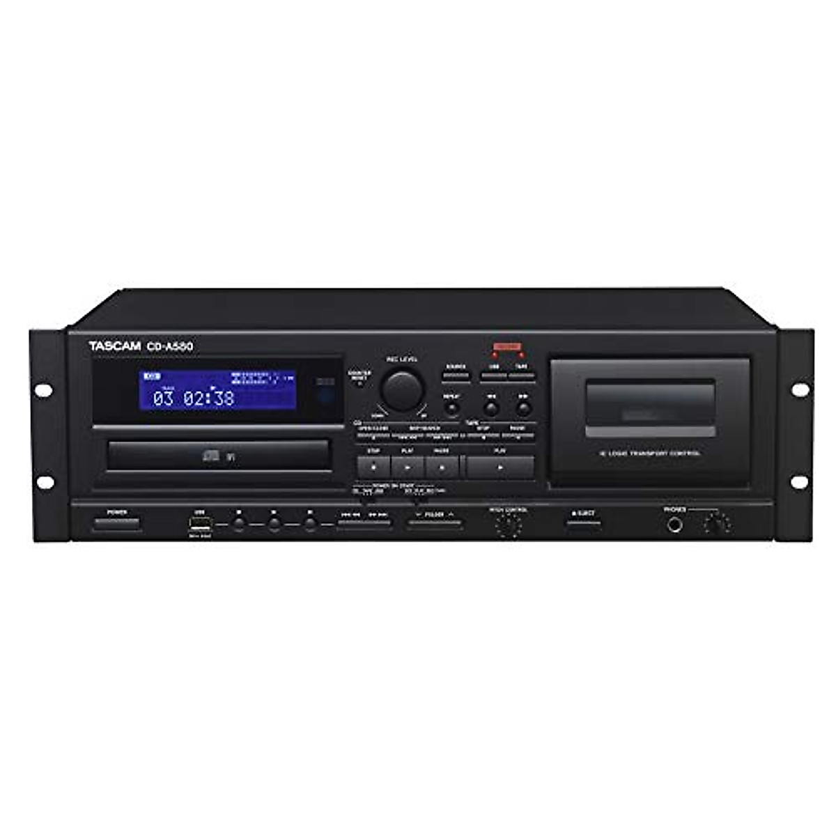 Tascam CD-A580 Rackmount Cassette/CD/USB MP3 Player Recorder Combo