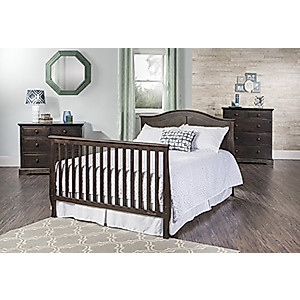 Child Craft Camden 4-in-1 Convertible Crib, Baby Crib Converts to Day Bed, Toddler Bed and Full Size Bed, 3 Adjustable Mattress Positions, Non-Toxic, Baby Safe Finish (Slate)