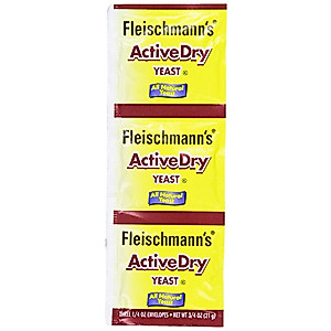 Fleischmann's Active Dry Yeast, 0.25 Ounce (Pack of 3)