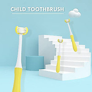 Zymon Toothbrush for Toddler Oral Care-Triple-Angle Toothhugger Training (Blue)